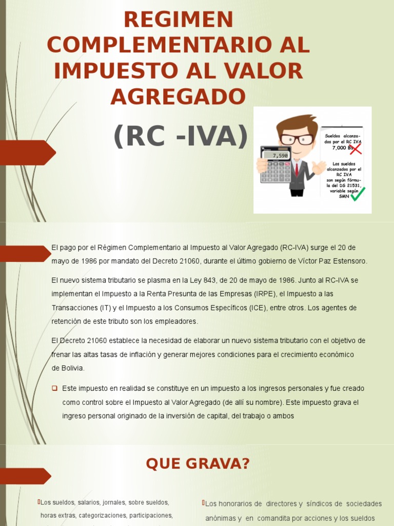 Rc-Iva Grupo 3 | PDF | Salario mínimo | Impuestos