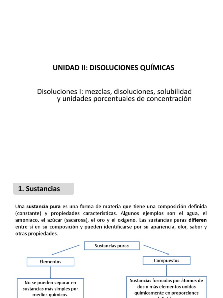 Unidad Ii Disoluciones Quimicas-1 | PDF | Mezcla | Solubilidad