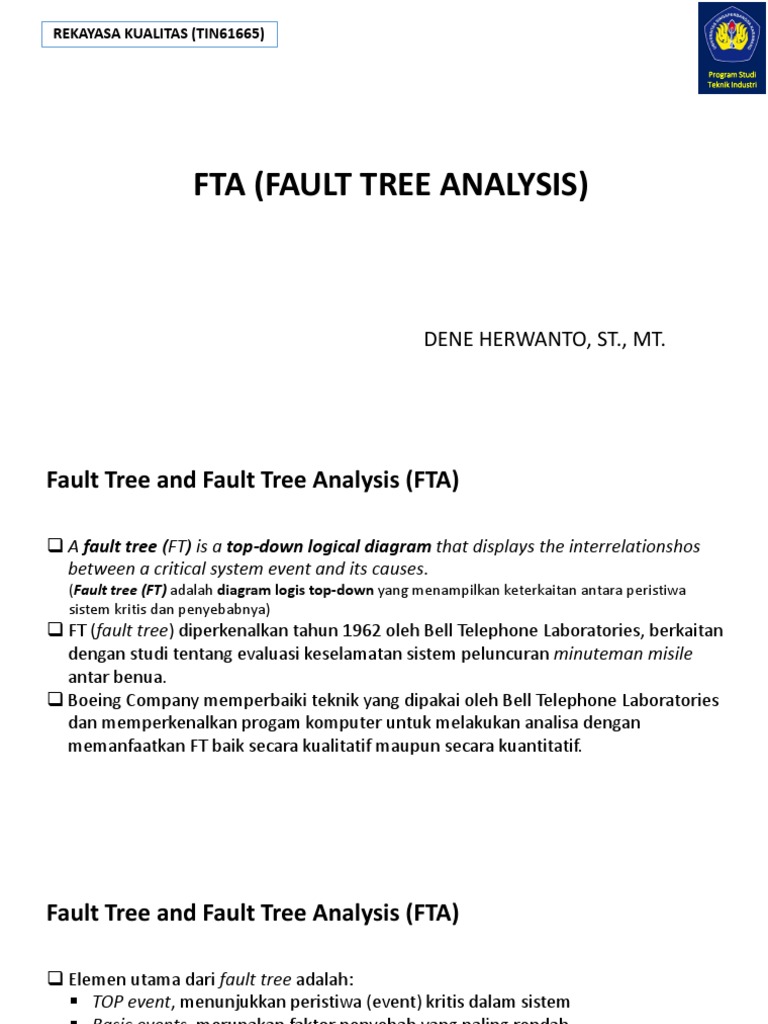 Analisis Pohon Kesalahan (FTA) | PDF