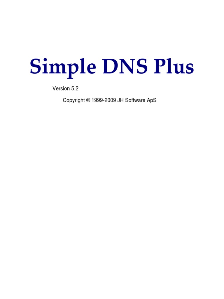 Simple DNS Plus-5-2 PDF | PDF | Domain Name System | Domain Name