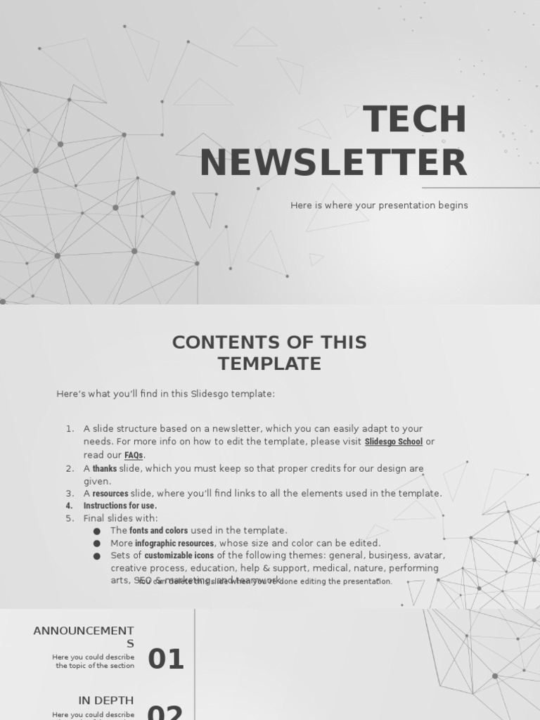 Tech Newsletter by Slidesgo | PDF | Planets | Solar System