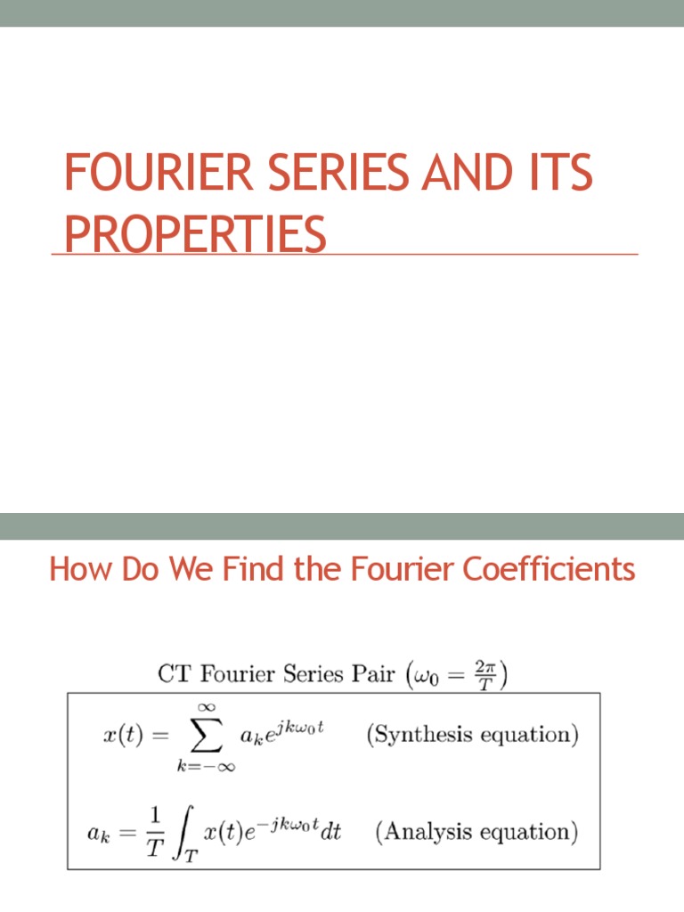 Lecture-14 CTFS Properties-I PDF | PDF