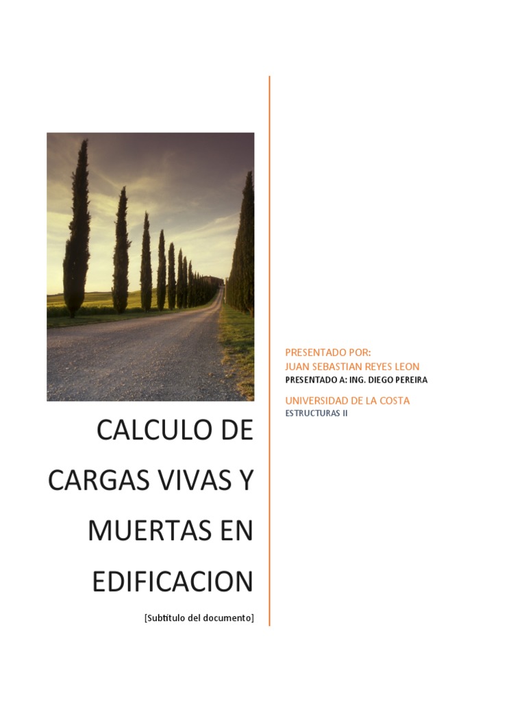 Cargas Vivas y Muertas en Edificacion - Estructurasii | PDF ...