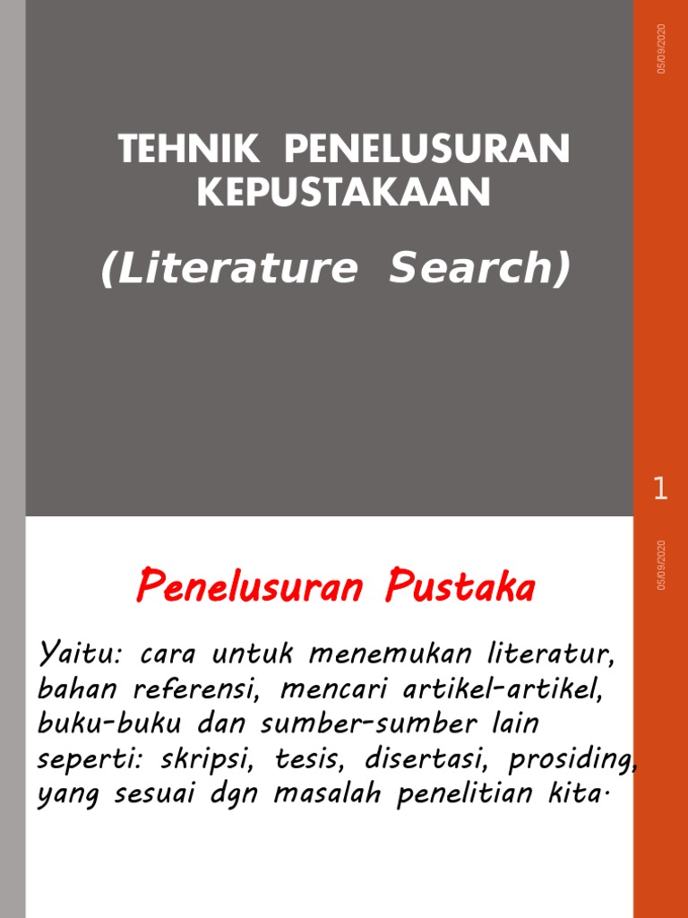 5a. Tehnik Penelusuran Kepustakaan | PDF