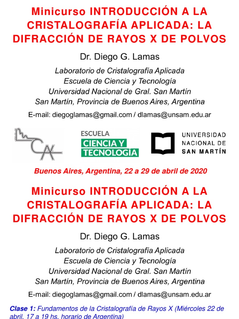 Clase 1 - Fundamentos-la-Cristalografia-de-Rayos-X PDF | PDF ...