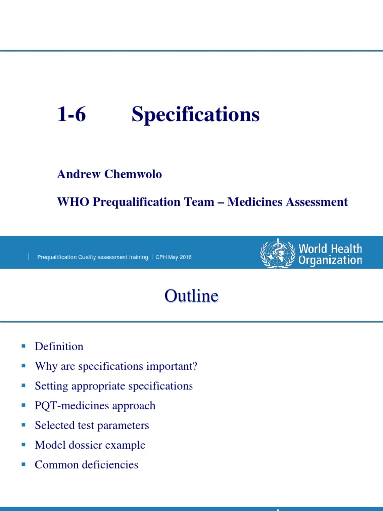 1-6 Specifications FDA | PDF | Tablet (Pharmacy) | Pharmaceutical ...