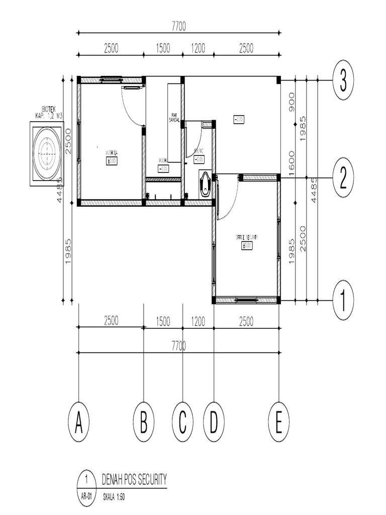 Pos Satpam Denah | PDF
