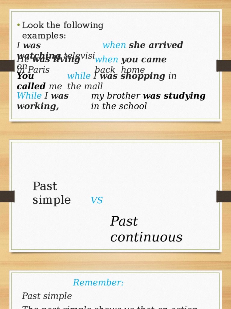 Past Simple vs. Past Continuous Guide | PDF | Language Arts ...