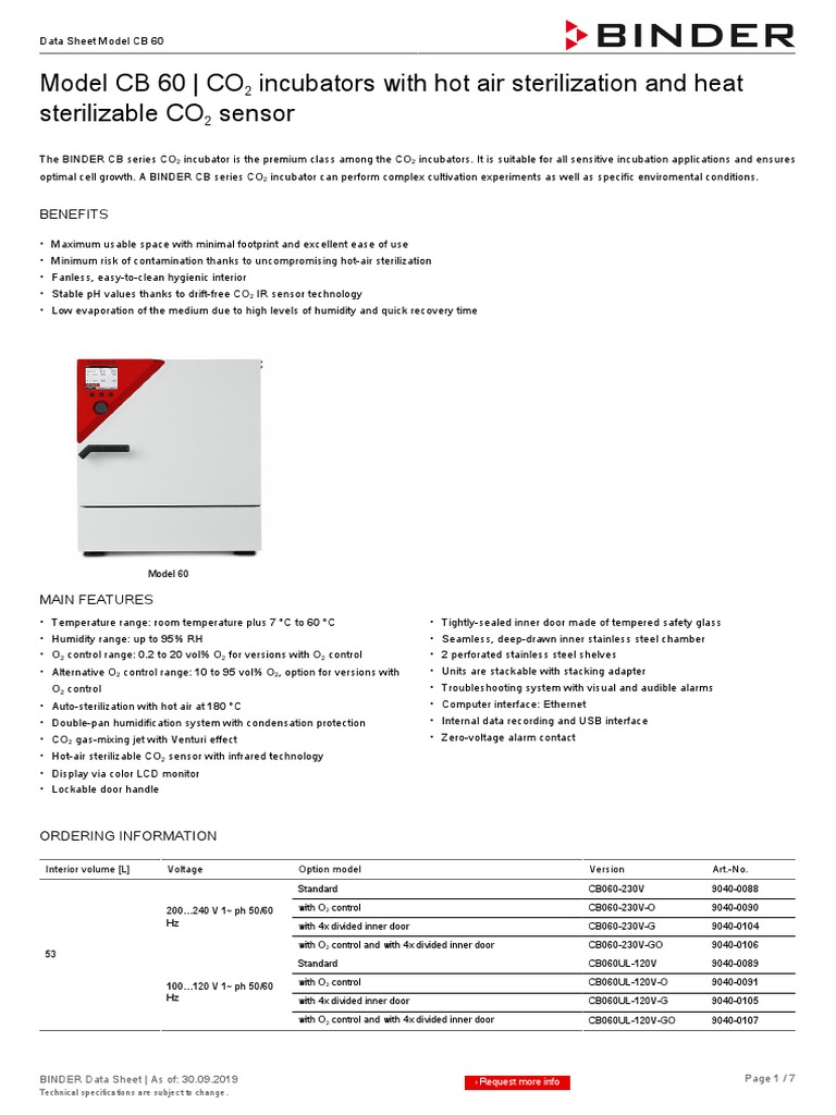 Data Sheet Model CB 060 en | PDF | Verification And Validation ...
