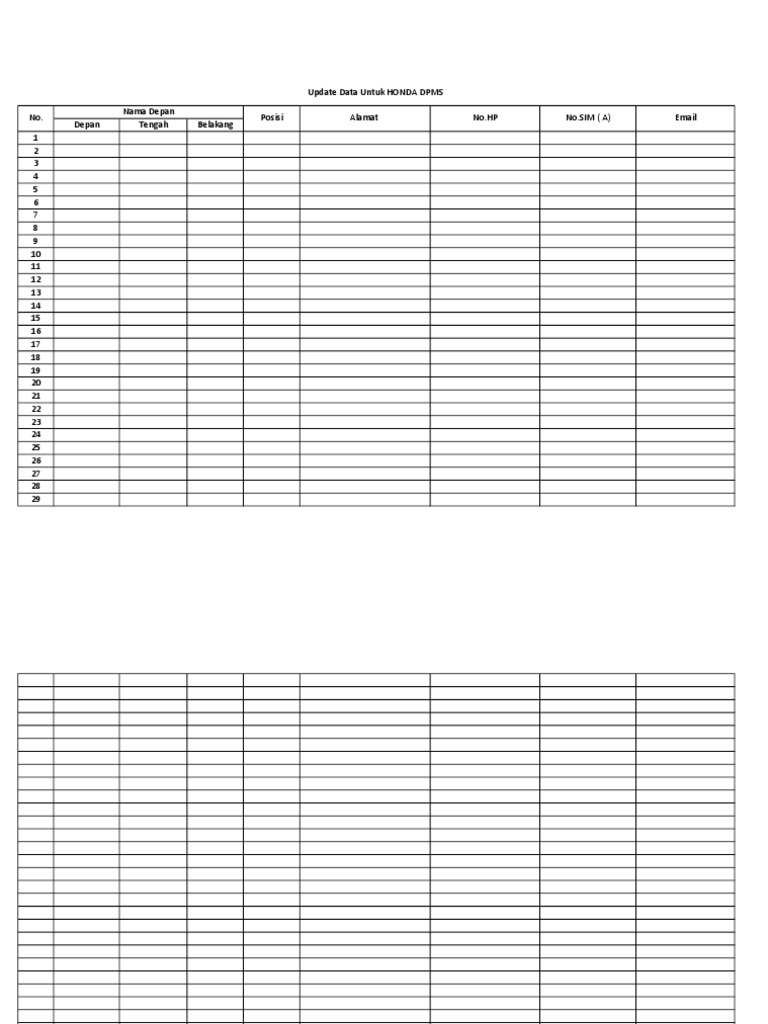 Form Update Data DPMS PDF | PDF