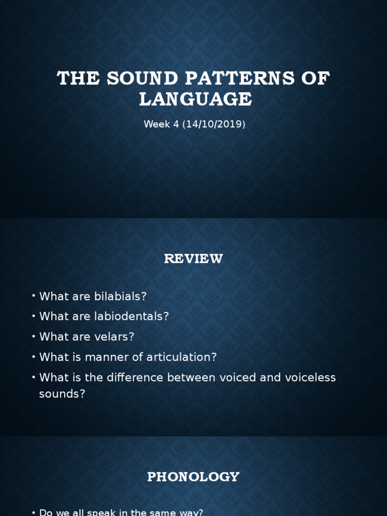 The Sound Patterns of Language | PDF | Syllable | Phoneme