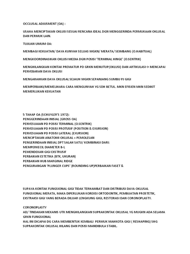 Occlusal Adjusment 2 | PDF