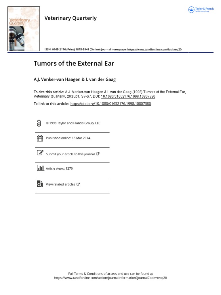 Tumors of The External Ear PDF | PDF | Ear | Biopsy