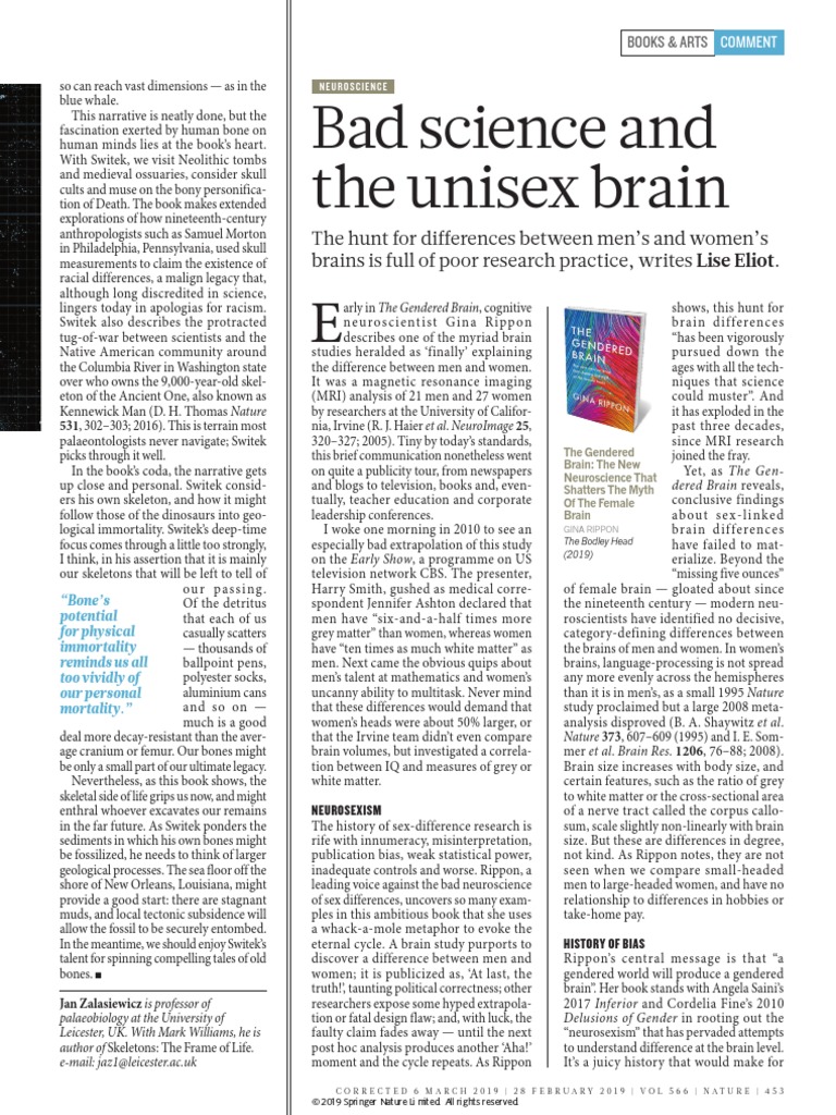 Bas Science and The Unisex Brain PDF | PDF | Brain | Neuroscience