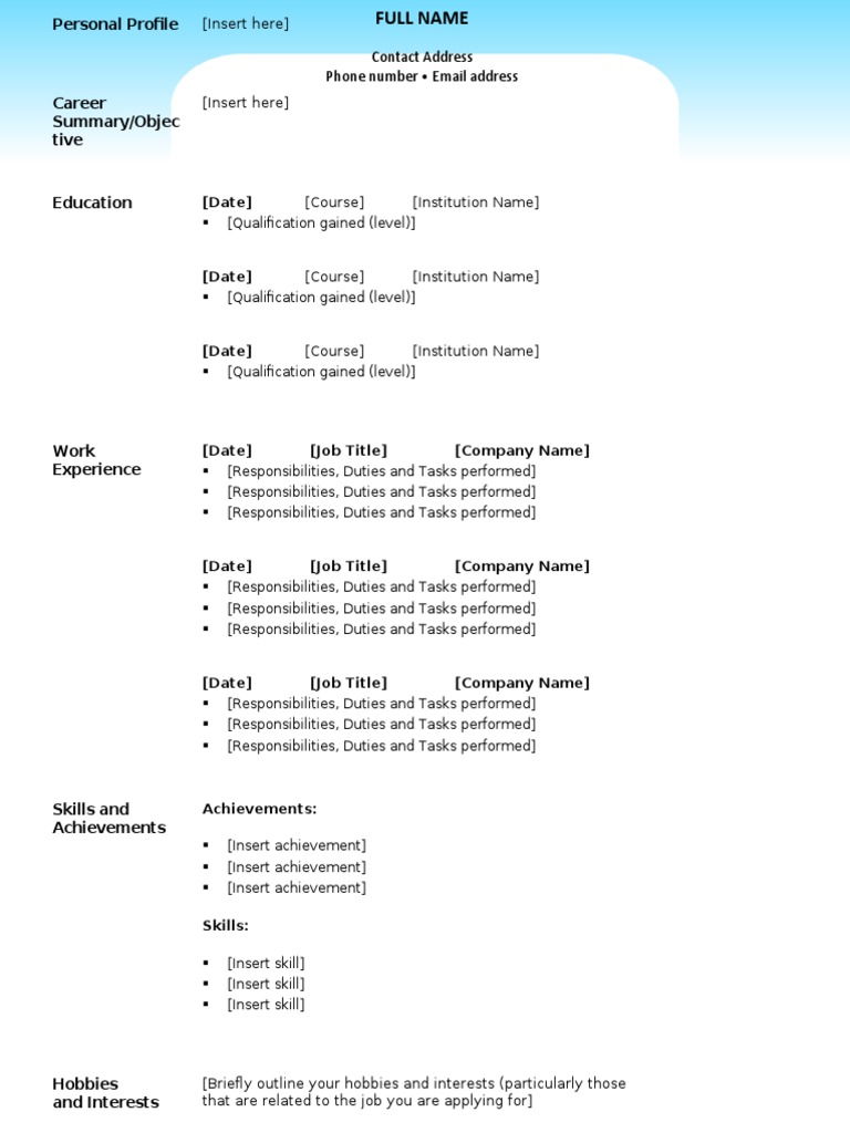 Clean CV Template | PDF
