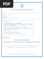 ACET Practice Test Guide | PDF