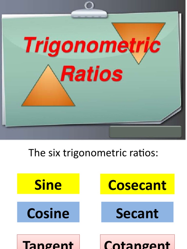 Trig Ratios of Special Angles | PDF | Trigonometric Functions | Sine