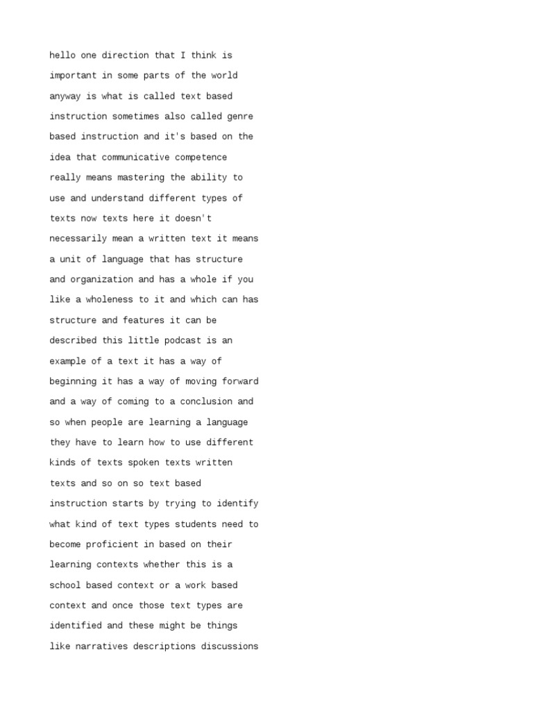 Text-Based Instruction Explained | PDF | Career & Growth | Foreign ...