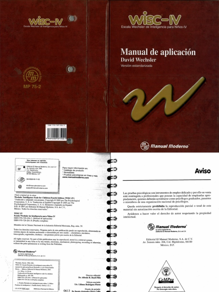 WISC Manual de Aplicación | PDF
