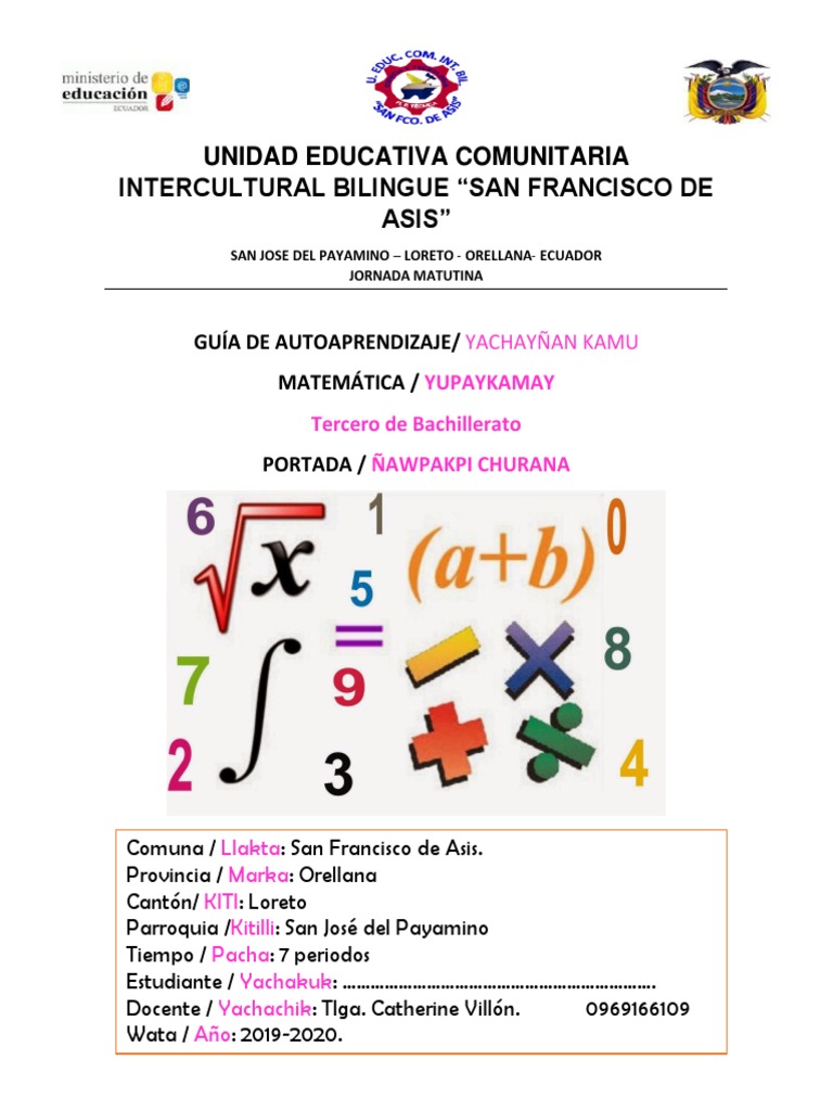 Matematica Tercero de Bachi Quinta Guia Circulo 1 | PDF | Modificación de comportamiento ...