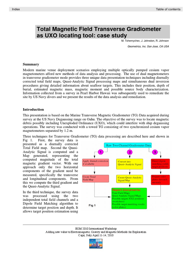 Total Magnetic Field Transverse Gradiometer As UXO Locating Tool: Case ...