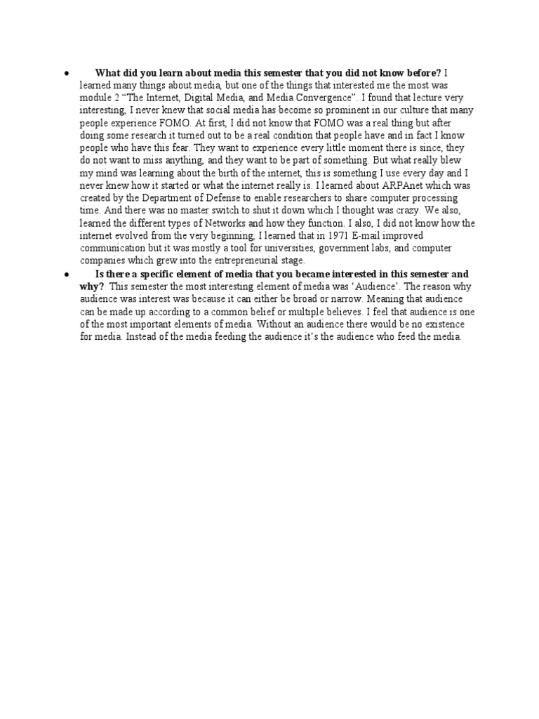 Eportfolio Reflection | PDF