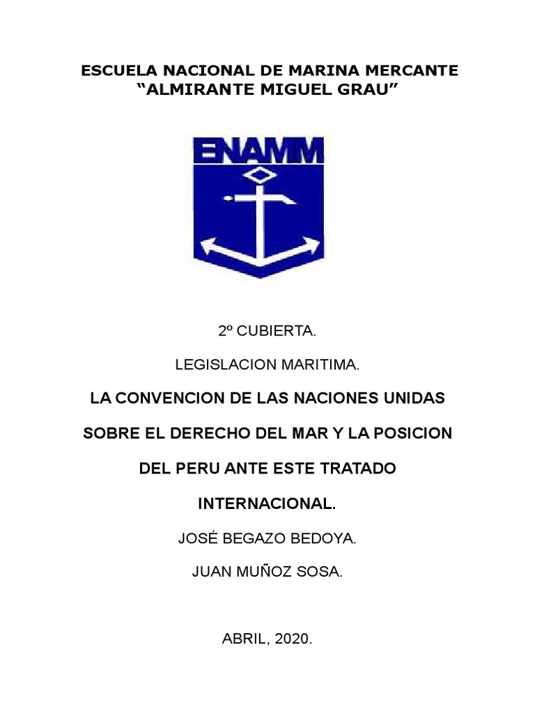 CONVEMAR | PDF | Convención de las Naciones Unidas sobre el derecho del ...