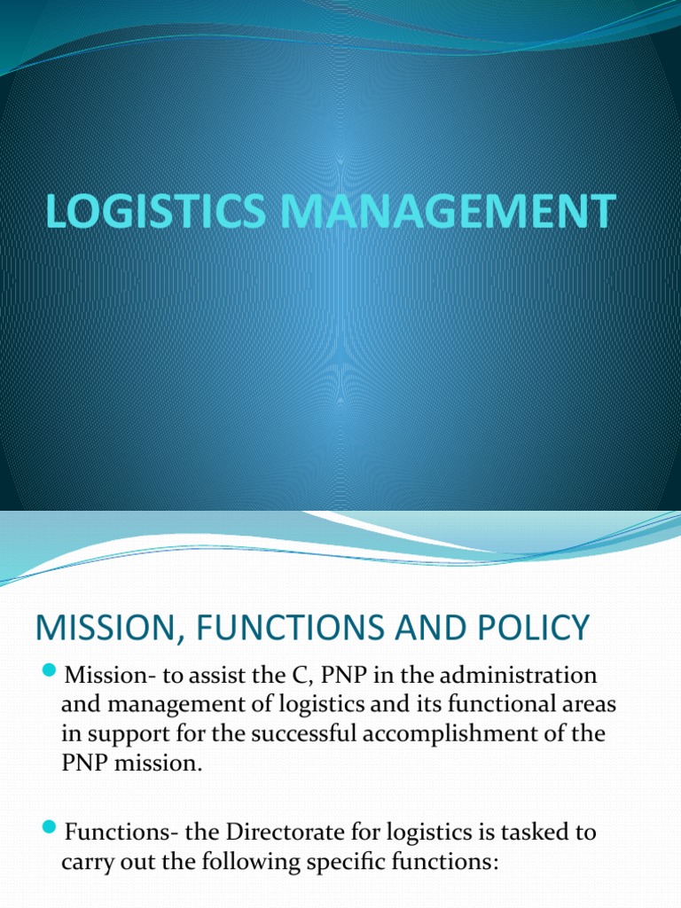 Logistics Management | PDF | Logistics | Bomb Disposal