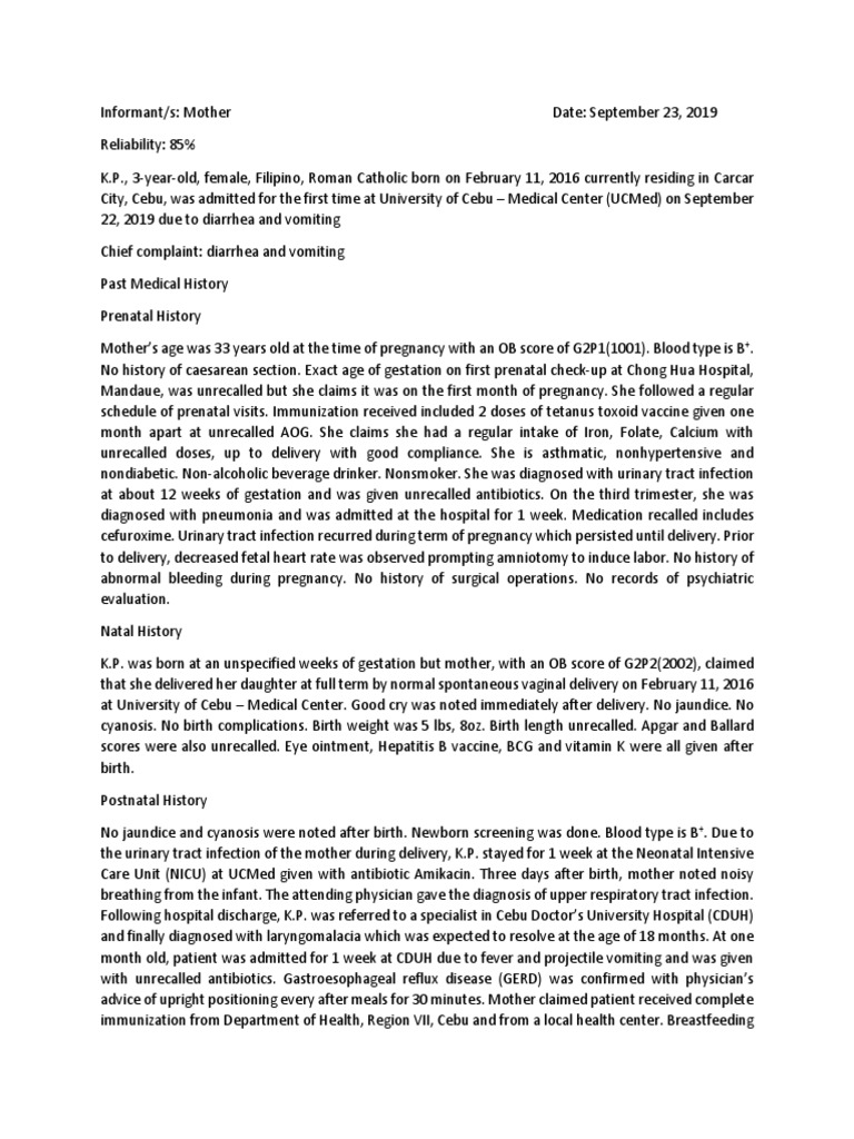 Case-3 Pedia Age | PDF | Diarrhea | Human Feces