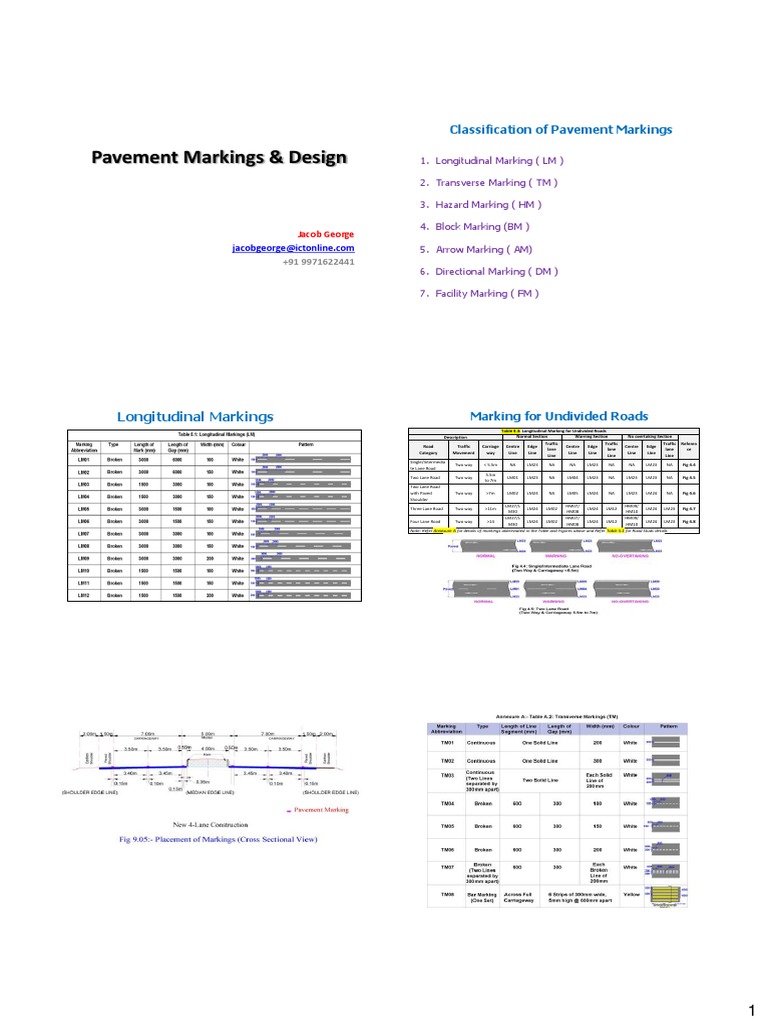 Road Markings & Design PDF | PDF | Lane | Traffic