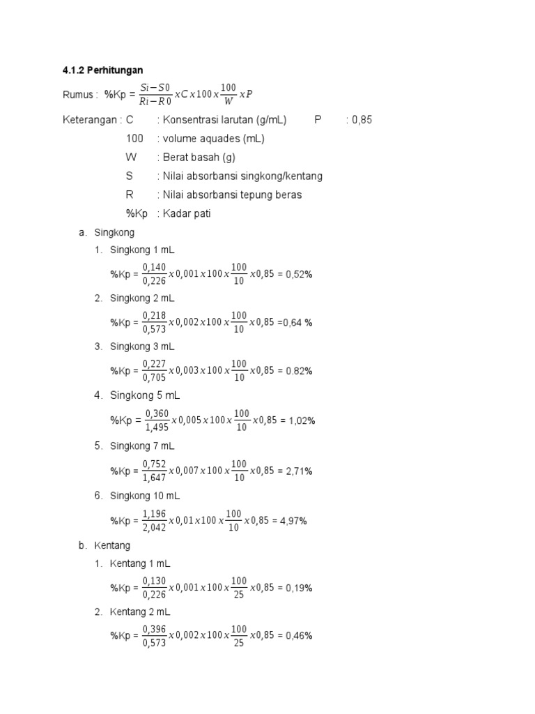 Si S 0 Ri R 0 Xcx100X W XP: Rumus | PDF