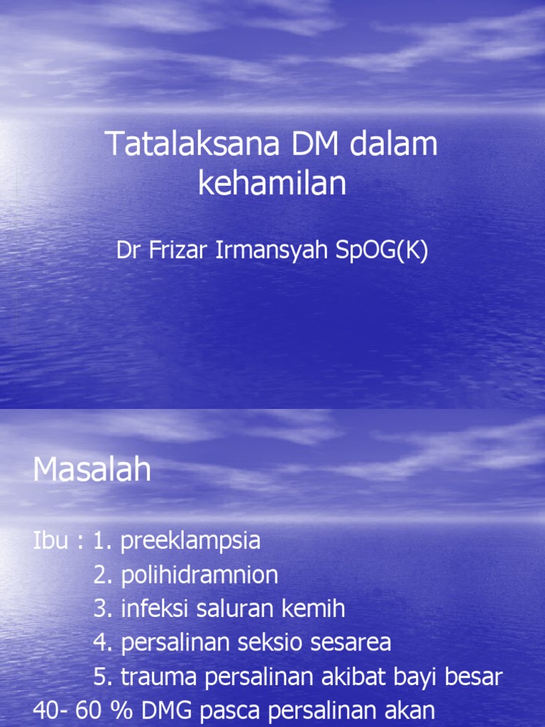 CIA-tatalaksana DM Dalam Kehamilan | PDF