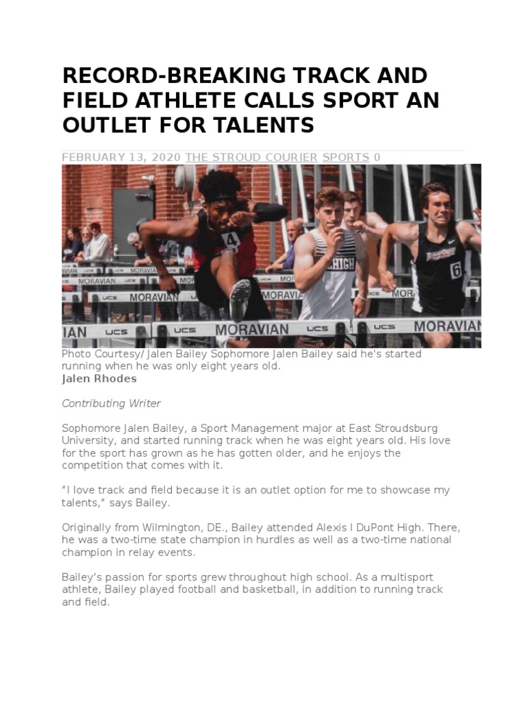Sample 2 | PDF | Track And Field | Sports