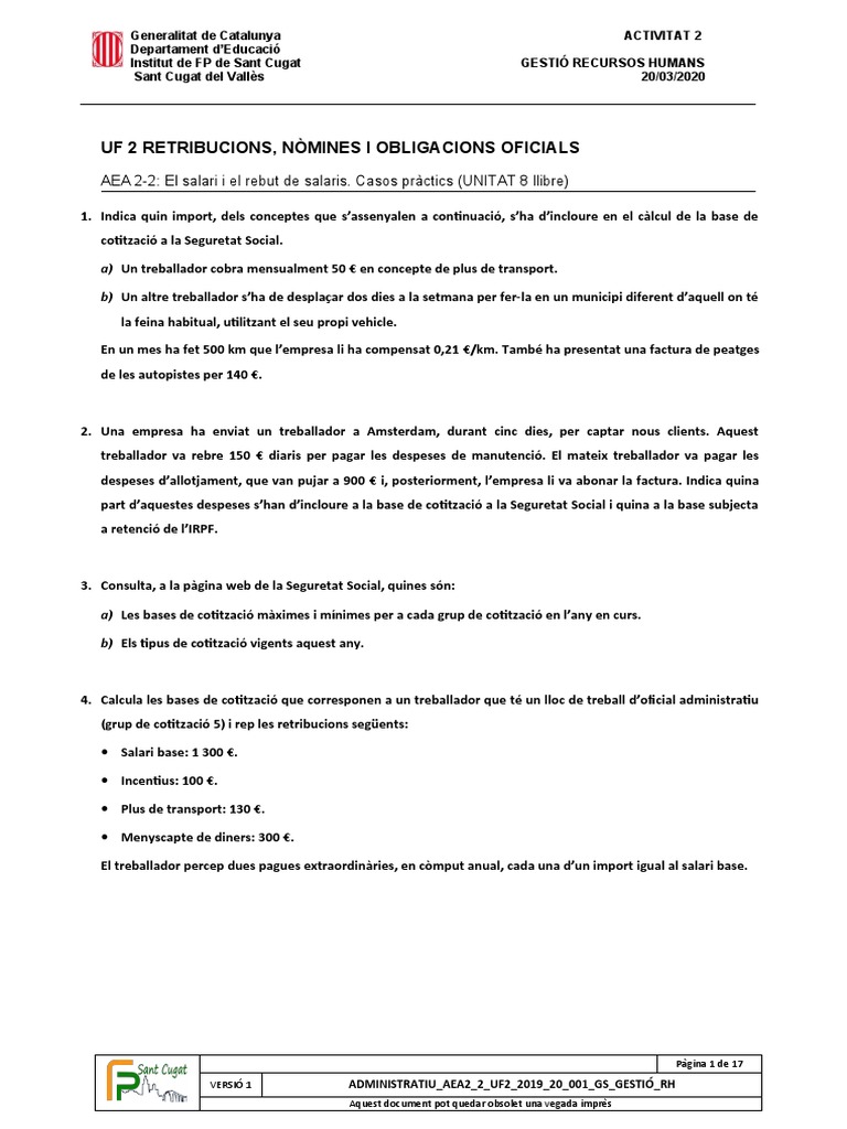 Casos Pràctics AEA2.2 | PDF