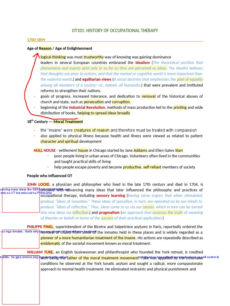 Emergence of Occupational Therapy: Key Events and Influential Figures ...