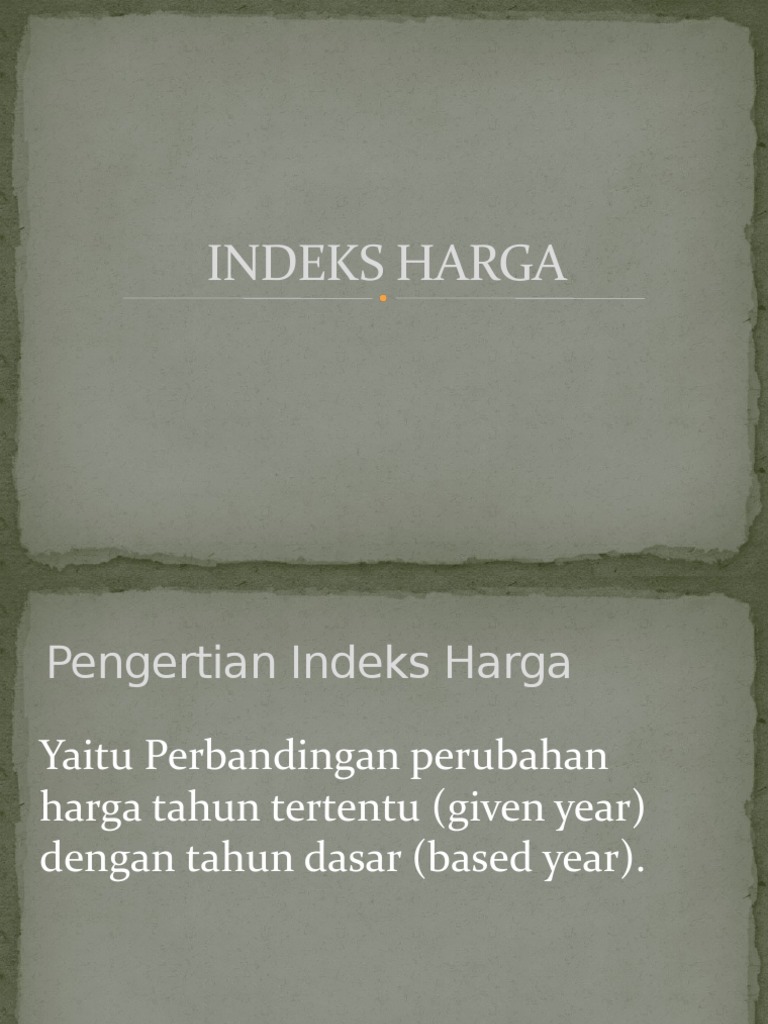 Indeks Harga | PDF