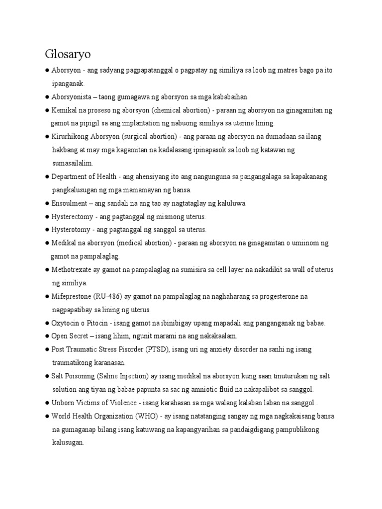 Glosaryo | PDF