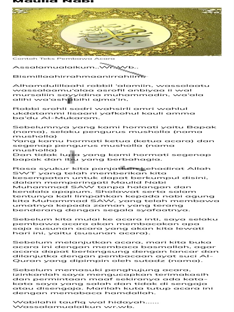 13+ Contoh Teks Pembawa Acara Dalam Berbagai Acara Dan Event PDF | PDF