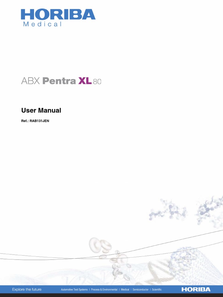 ABX Pentra XL 80 User Manual | PDF | Computing And Information Technology