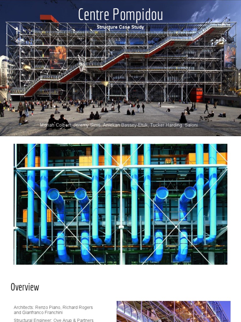 Centre Pompidou Structure Analysis | PDF | Truss | Column