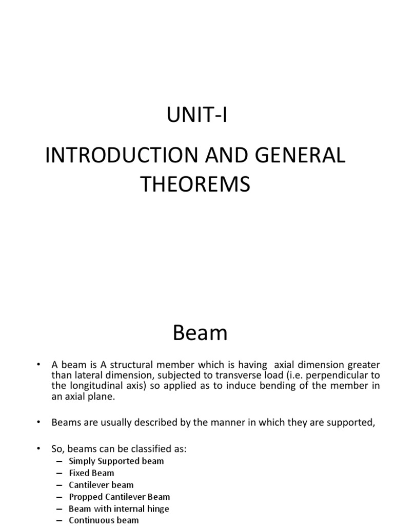 Unit-1 (Determinate and Indeterminate Structures) | PDF | Bending ...