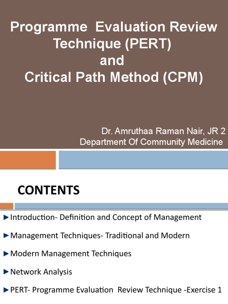 Programme Evaluation Review Technique (Pert) | PDF | Analysis | Cognition