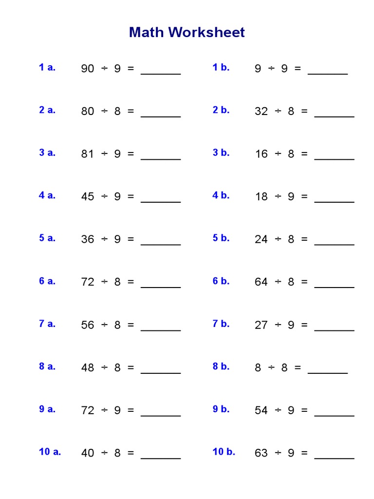 Math Worksheet2 | PDF