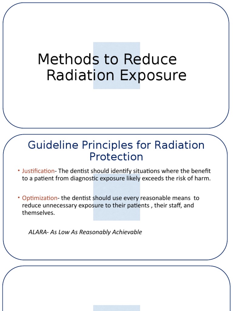 Methods To Reduce Radiation Exposure | PDF | Radiography | Radiation ...