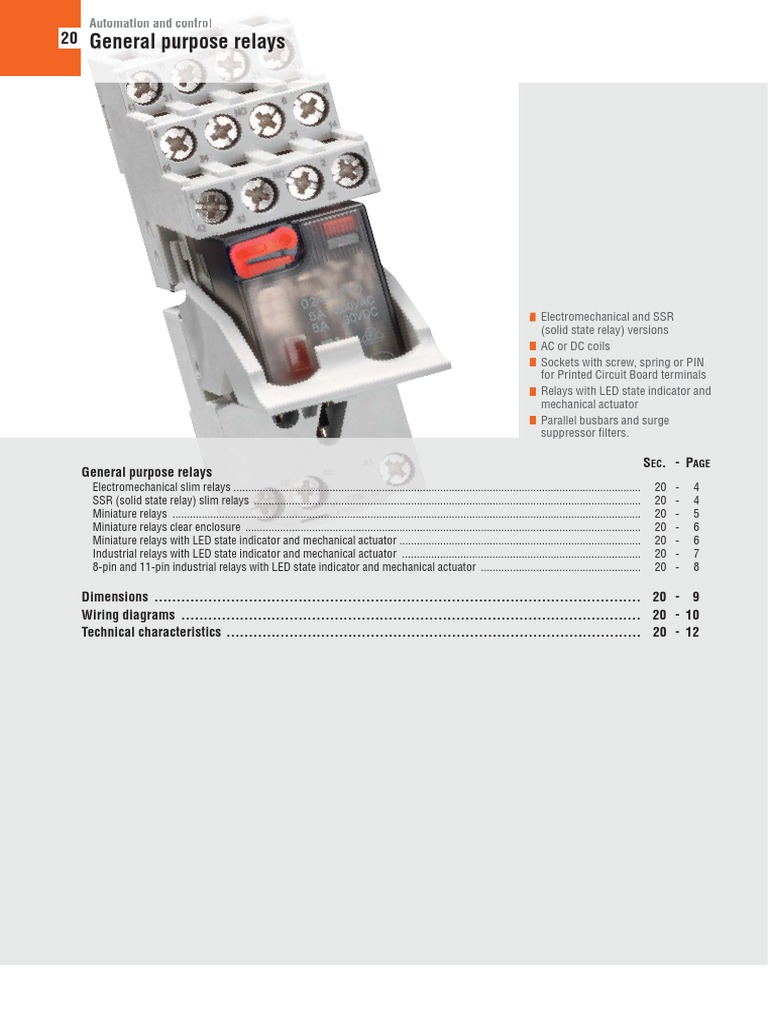 Lovato - General Purpose Relays | PDF | Relay | Ac Power Plugs And Sockets