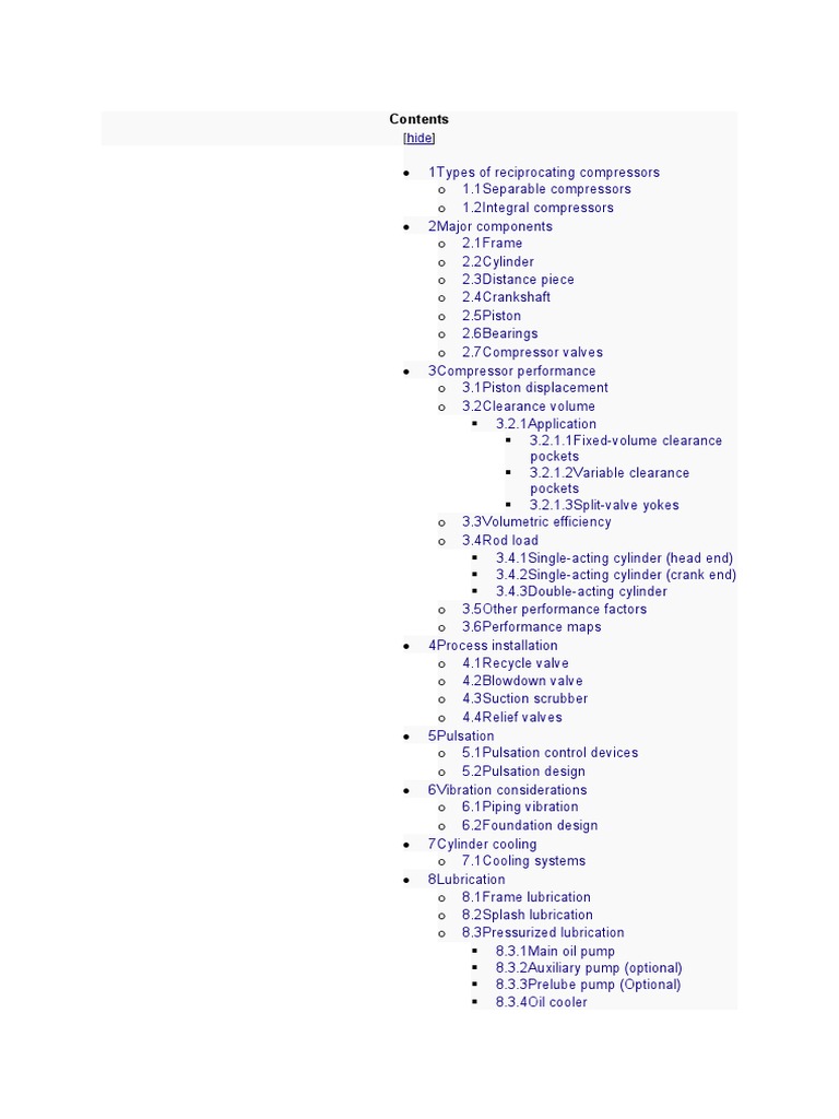Overview of Reciprocating Compressors | PDF | Piston | Bearing (Mechanical)