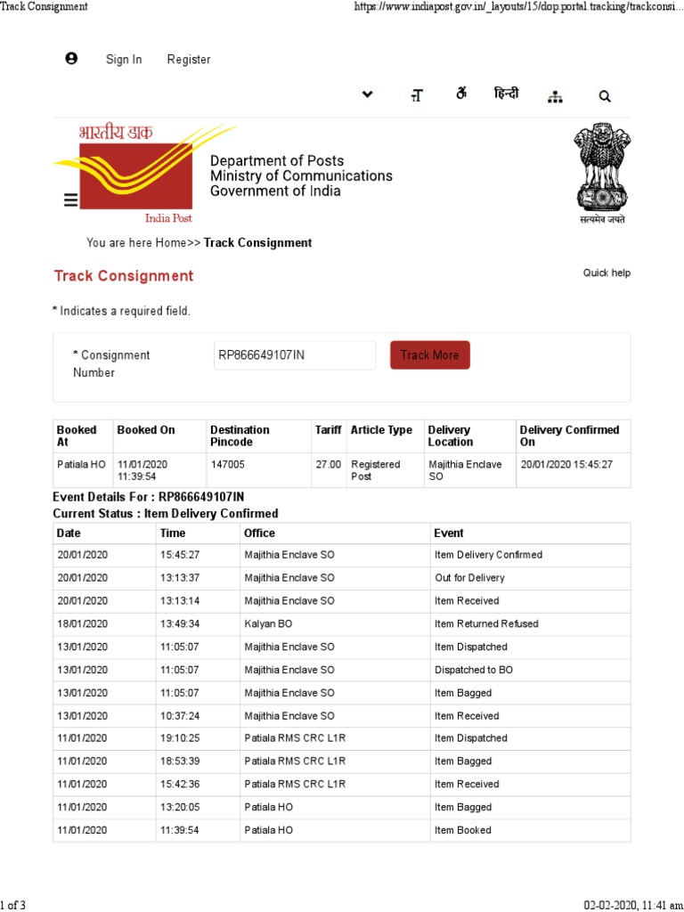 Track Consignment: Sign in Register | PDF | Software | World Wide Web
