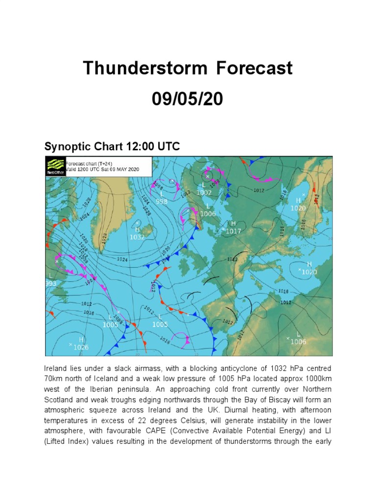 Thunderstorm Forecast 09/05/20: Synoptic Chart 12:00 UTC | Thunderstorm ...