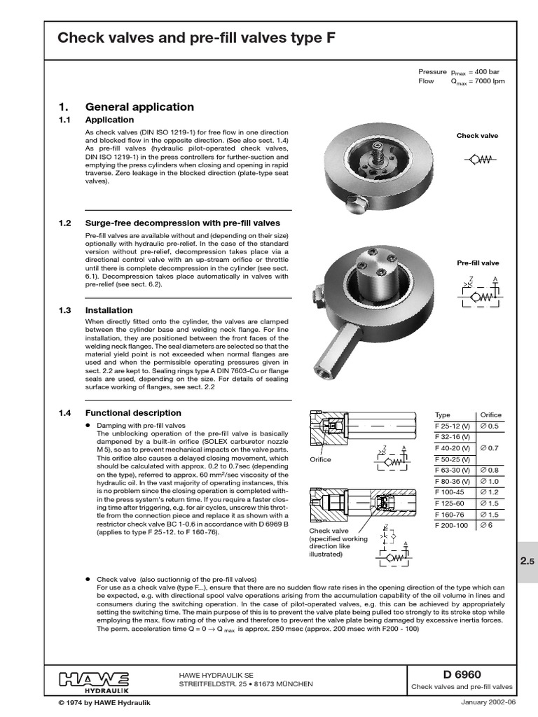 Check Valves and Pre-Fill Valves Type F PDF | PDF | Pipe (Fluid ...