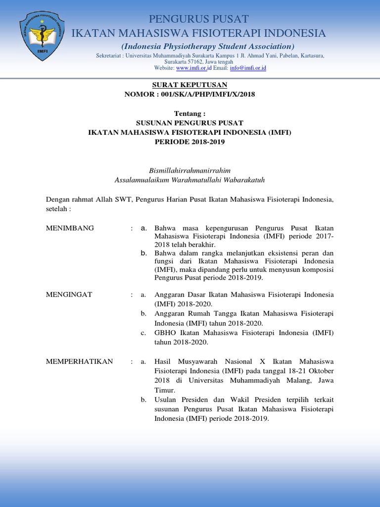 001A SK Pengurus Pusat | PDF